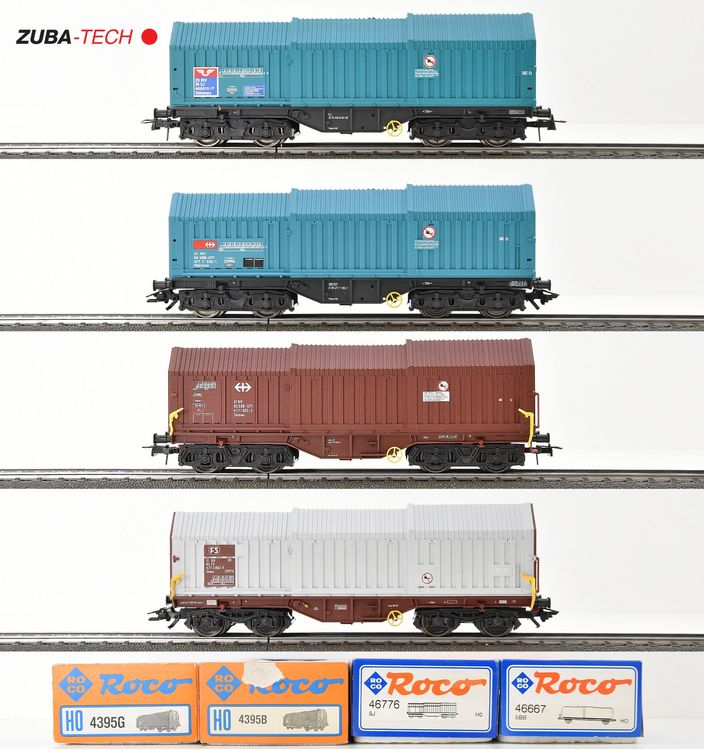 Roco 4x Teleskophaubenwagen der FS/SJ/SBB H0, GS mit OVP (Gebraucht) in St. Gallen für CHF 99 ...