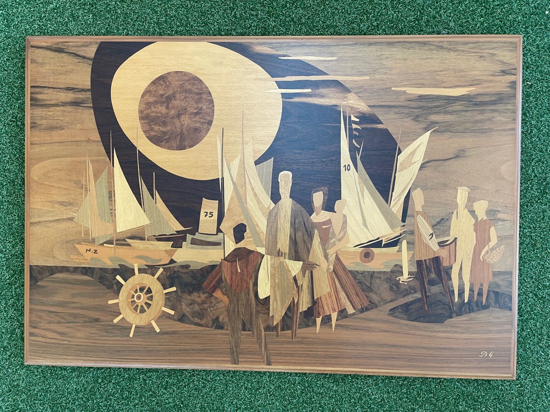 Handarbeit aus Holz, Kunst Bild aus eingelegten Holzart (Neu (gemäss ...