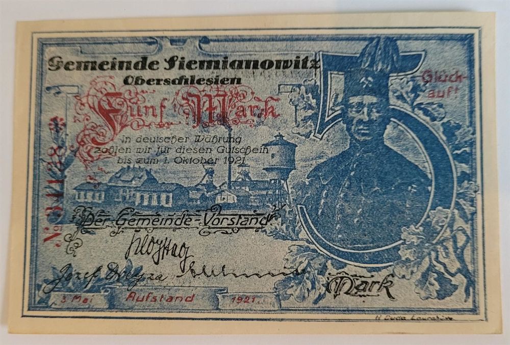 5 MARK / SIEMIANOWITZ (POLEN) 1921 (Neu (gemäss Beschreibung)) in für ...