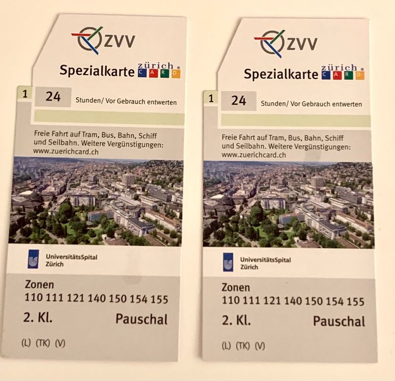 2 Spezial Tageskarten ZVV (Neu (gemäss Beschreibung)) in Uster für CHF ...