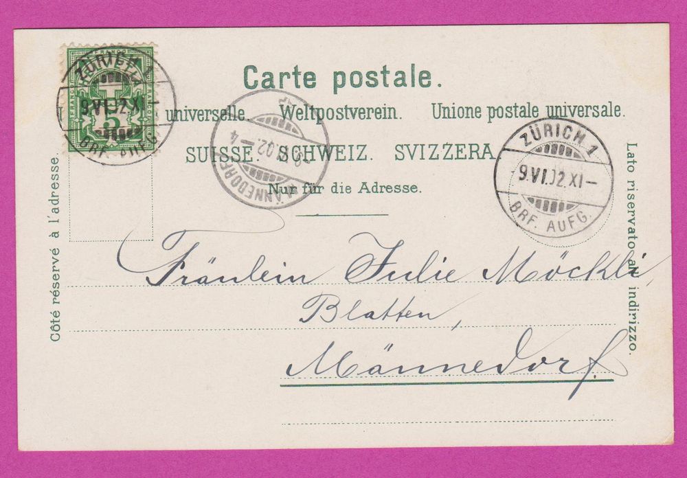 Gotthard Express Eisenbahn - alte Ansichtkarte von 1902 (Gebraucht) in Vitznau für CHF 10 – mit ...