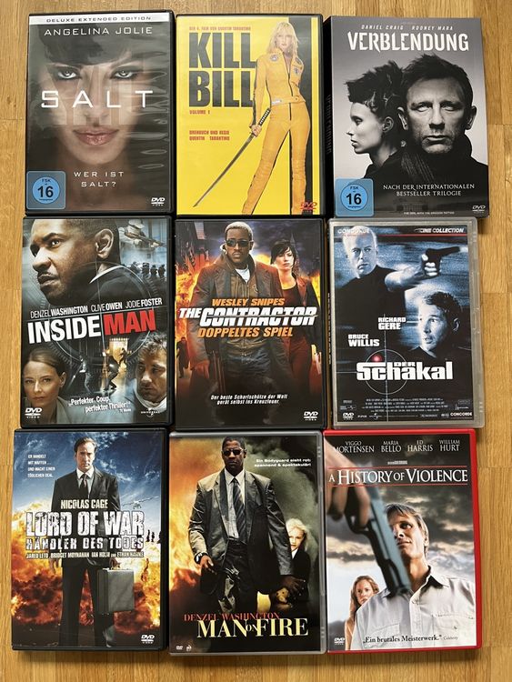 9 DVDs Action Thriller Top Zustand Spannung pur 🎬🔥 (Gebraucht) in Ittigen für CHF 5 – mit ...