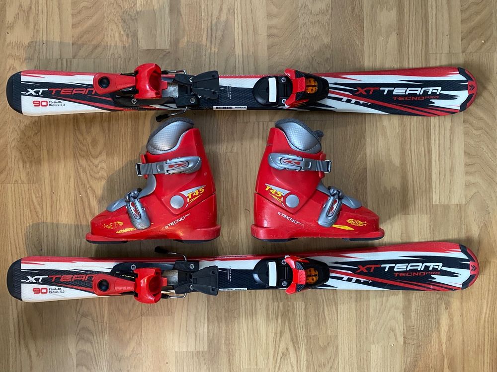 KINDERSKI TECNOPRO 90cm + SKISCHUHE TECNOPRO !!!!!!!!!!!!!!! (Gebraucht ...