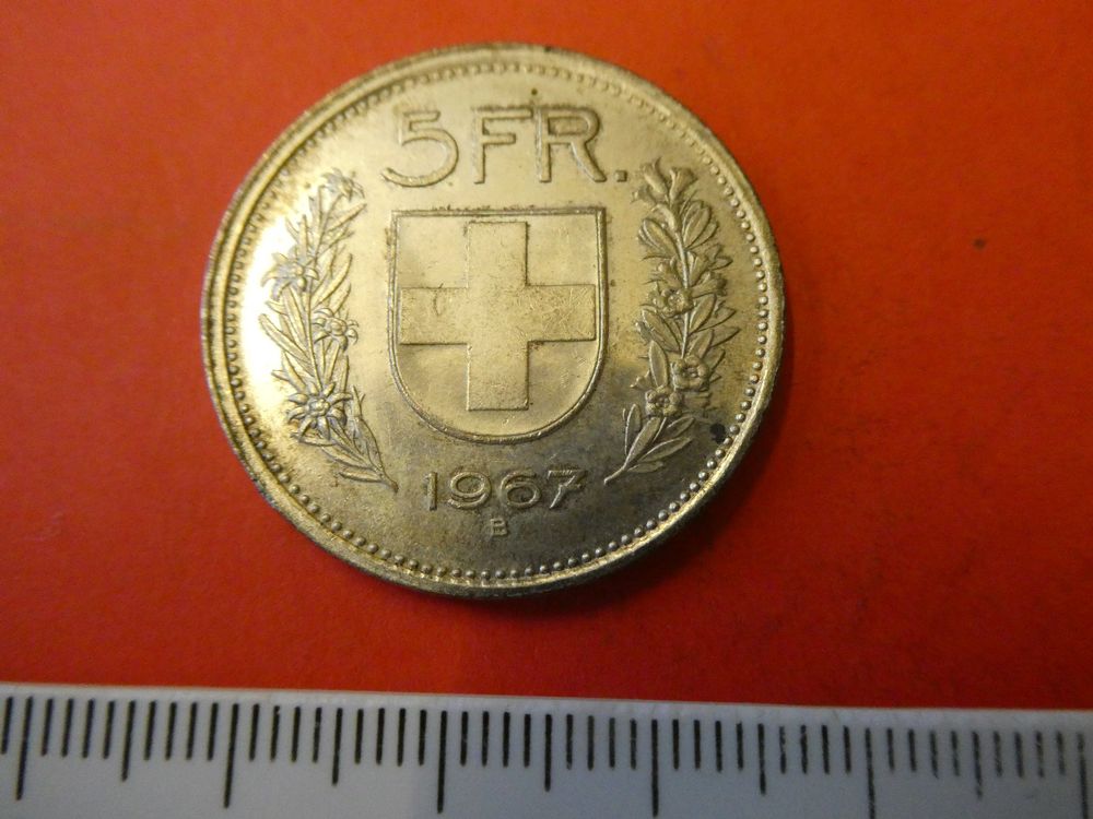 Schweiz 1967, 5 Franken - Silber (Gebraucht) in Hinterforst für CHF 8 – mit Lieferung auf ...
