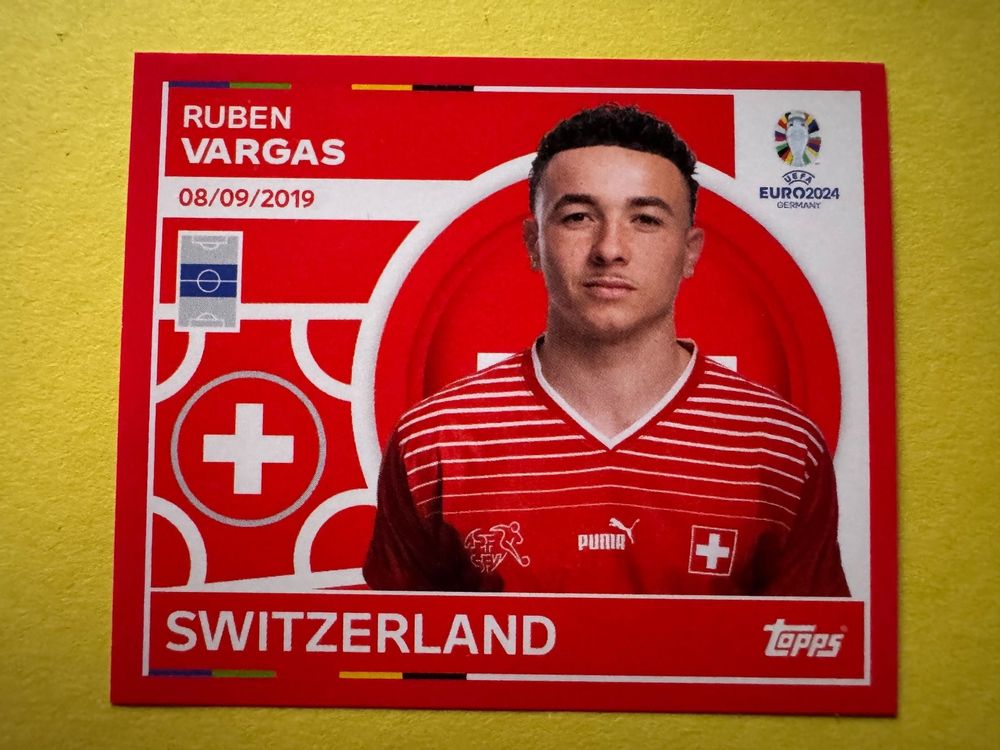 TOPPS EM 2024 / SUI 18 - RUBEN VARGAS (Gebraucht) in Tegerfelden für ...