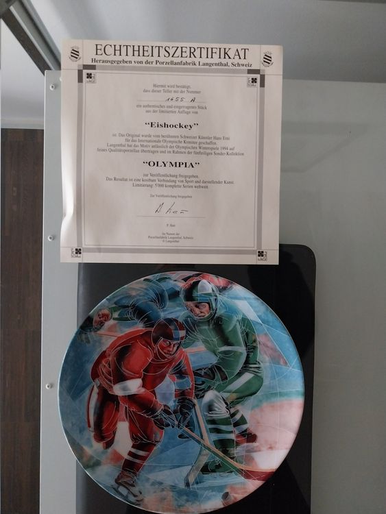 Hans Erni Teller Dynamische Pferde, Olympia Sportler zu je 6 (Neu (gemäss Beschreibung)) in ...