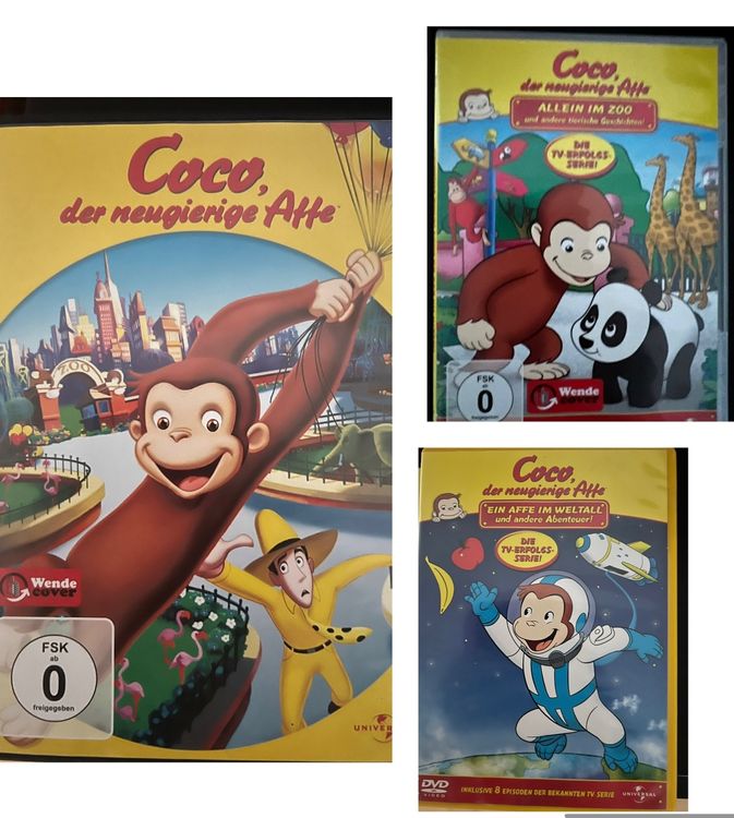 3 DVDs Coco der neugierige Affe (Gebraucht) in Rüschlikon für CHF 7.5 ...