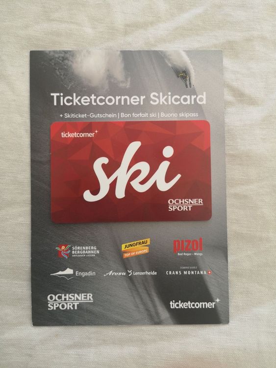 Ticketcorner Ski Tageskarte | Kaufen auf Ricardo