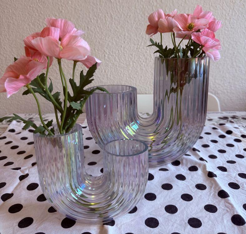 Vaso di design moderno a forma di U in vetro (Gebraucht) in aradeo für ...