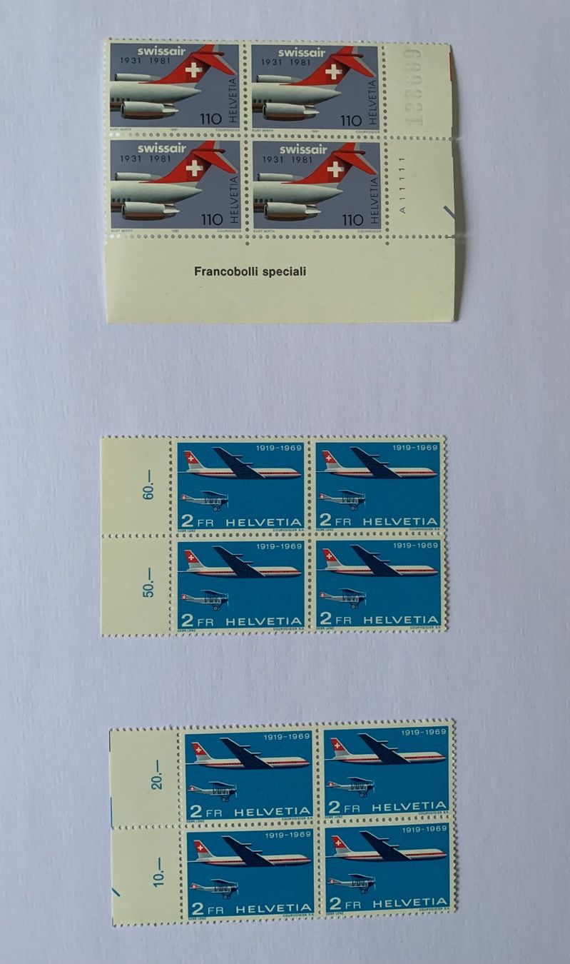 Helvetia 1969 und 1981 vierer Block 3 Stück (Neu (gemäss Beschreibung ...