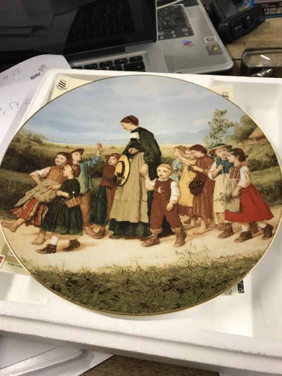 Schöner Sammelteller Schulspaziergang Albert Anker limitiert (Neu und ...