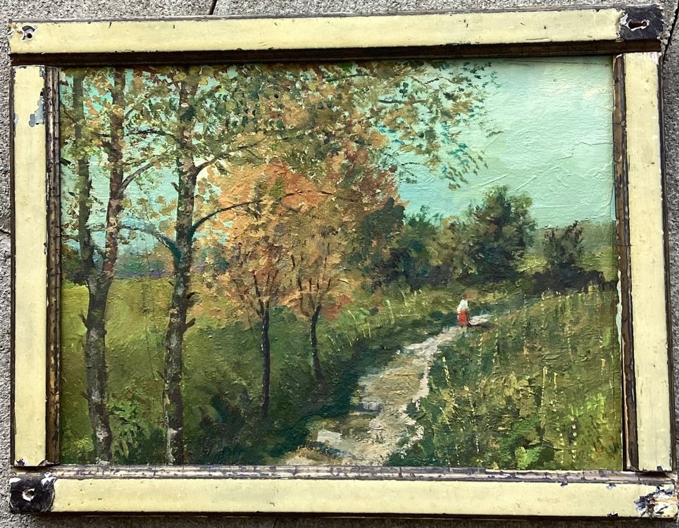 Antike Landschaft Gemälde Monogrammiert Datiert (Gebraucht) in Root für CHF 5 – mit Lieferung ...