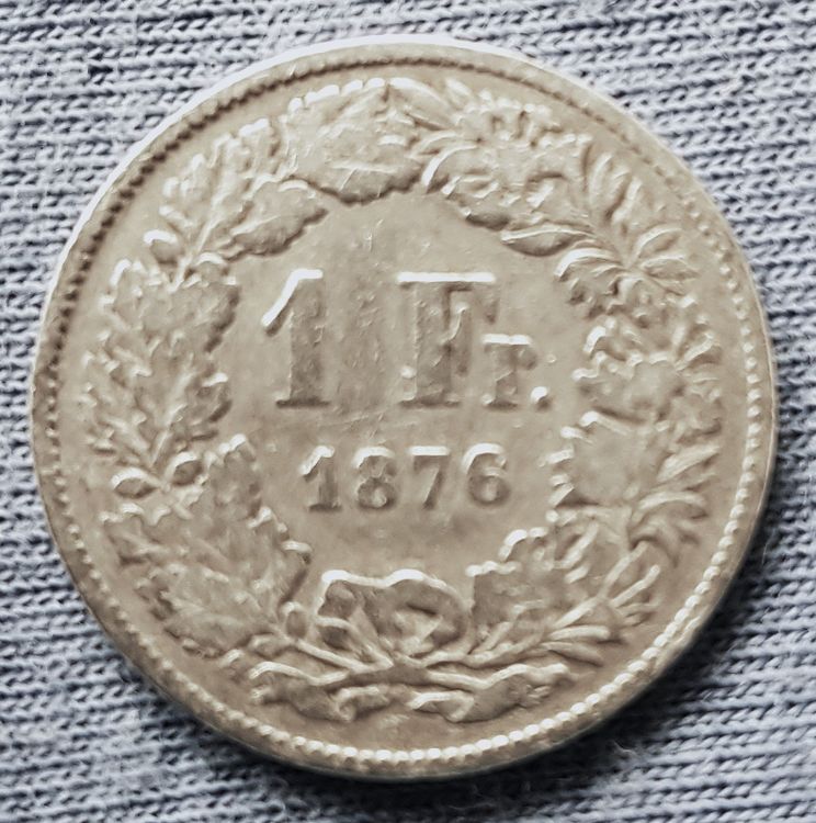 1 Franken 1876 uralte und seltene Silbermünze ab nur 1 Fr !! (Gebraucht) in Camignolo für CHF 8 ...