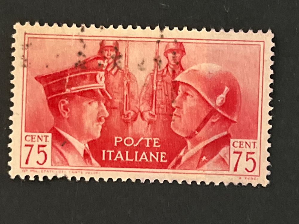 Poste Italiane Briefmarke WK 2 - Hitler + Mussolini (Gebraucht) in für ...