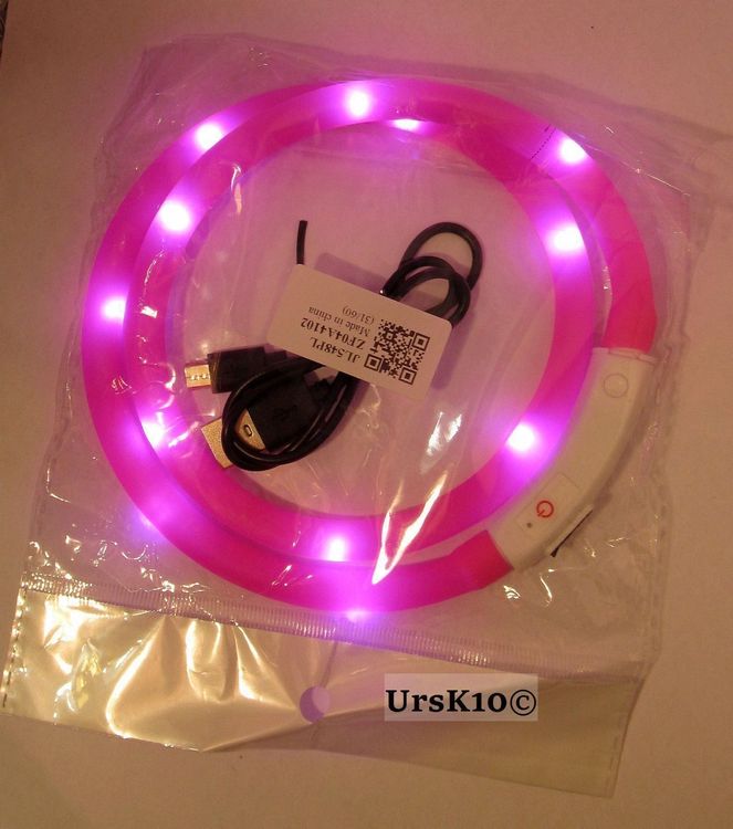 LED Leucht - Halsband USB Rosa (Neu und originalverpackt) in für CHF 9. ...
