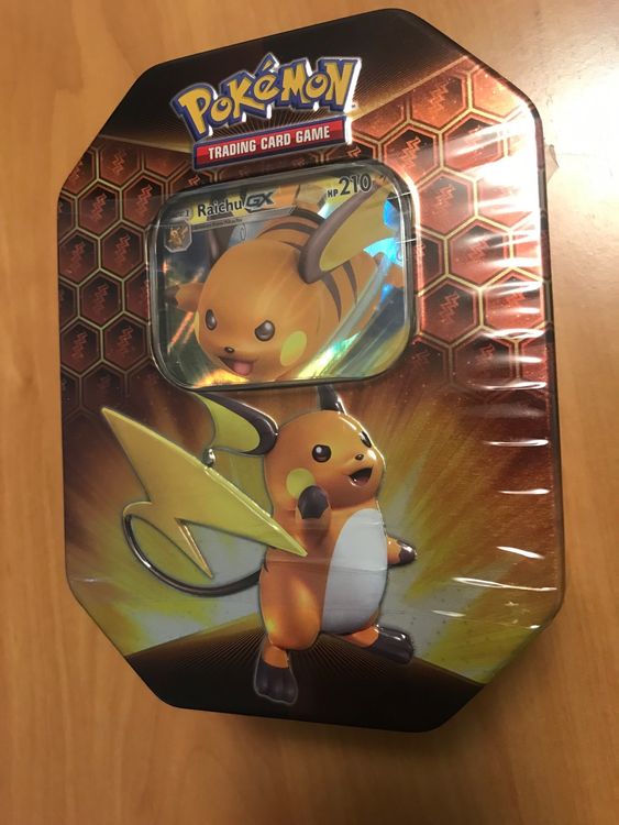 Pokémon Hidden Fates Raichu-GX Tin Box neu- englisch | Kaufen auf Ricardo