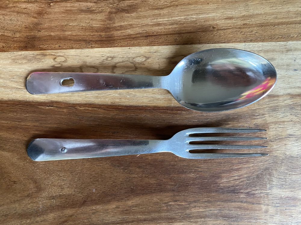 SOLA INOX Besteck, Gabel und Löffel, 87er Jahr (Gebraucht) in Thörishaus für CHF 9.9 – mit ...