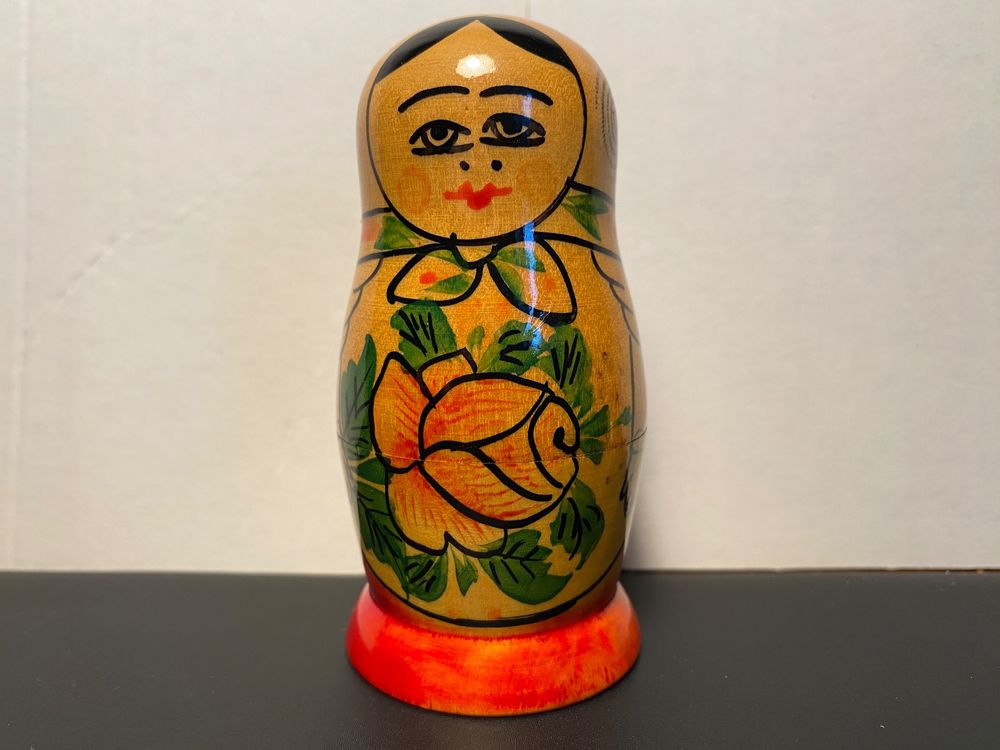 Vintage Matroschka - Babuschka, 4-teilig, Holz, Höhe 9 cm (Gebraucht ...
