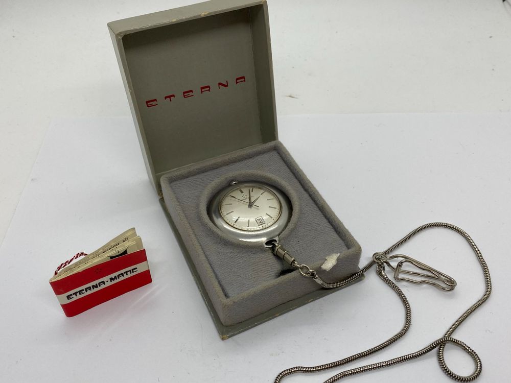 ETERNA Taschenuhr Automatik BOX 40mm läuft /// C182 | Kaufen auf Ricardo