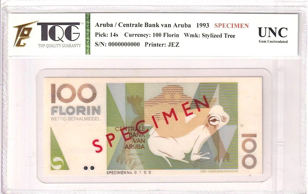 Aruba 100 Florin 1990---UNC (SPECIMEN) | Kaufen auf Ricardo