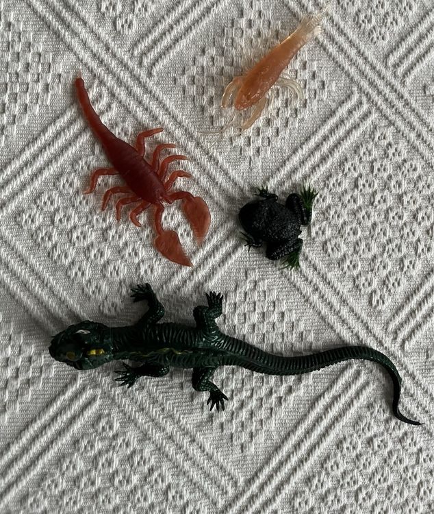 4 Gummi-Tiere Skorpion Frosch Krabbe Echse 🐊🦀🦂🐸 (Neu (gemäss ...