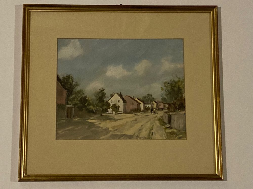 Rudolf Müller (1892-1972) Landschaftsgemälde eins Dorfes (Gebraucht) in Hirzel für CHF 110 – mit ...