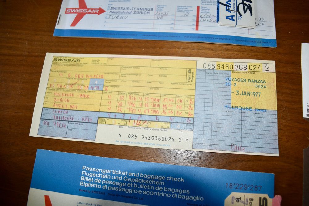 70er JAHRE Swissair TICKET Baggage Set 2 (Gebraucht) in Pfaffhausen für ...