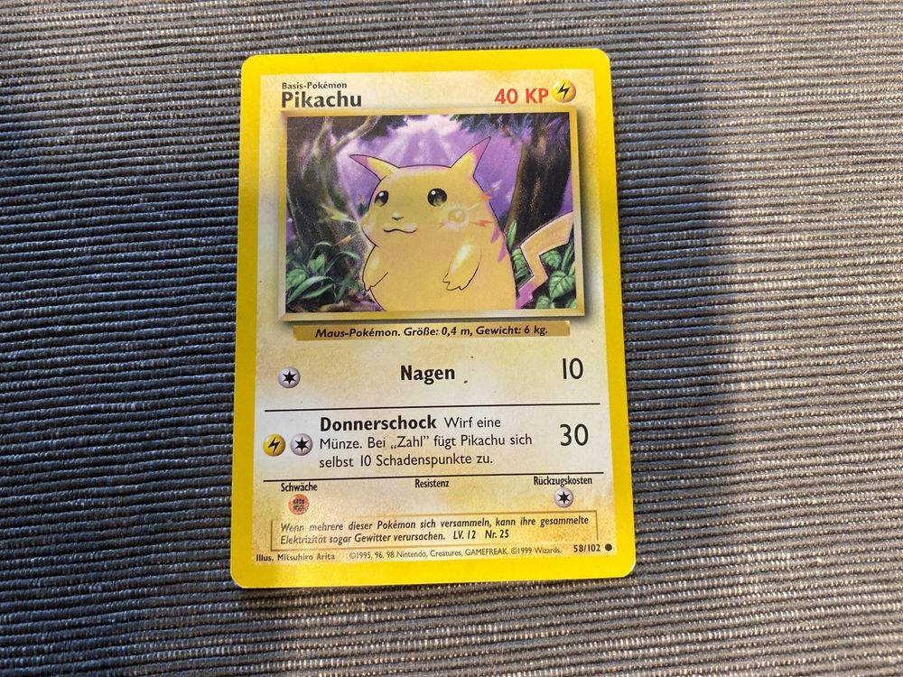 Pikachu Base Set Pokemon (Gebraucht) in Arbon für CHF 1 – mit Lieferung ...
