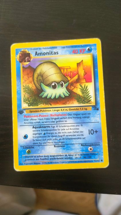 Amonitas 1. Edition - Pokemon - Fossil (Gebraucht) in für CHF 2 – mit ...