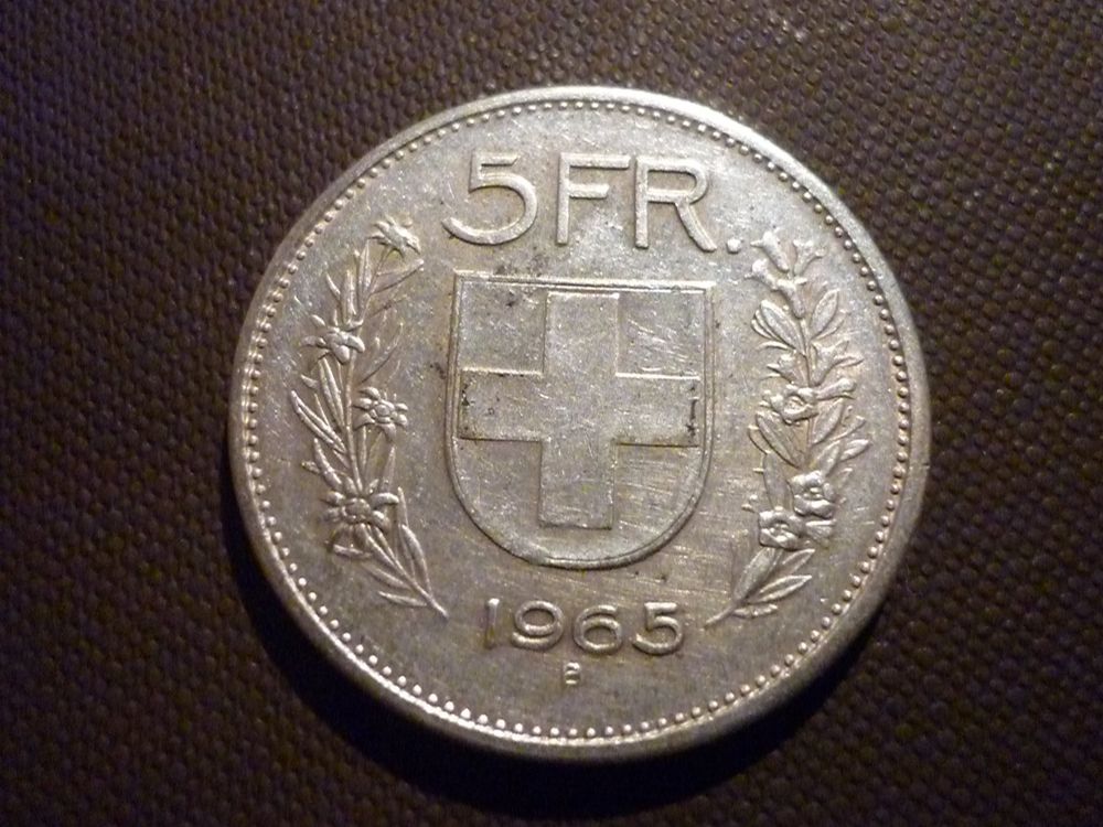 5 Franken Silber 1965 Münze (Gebraucht) in Zürich für CHF 8 – mit ...