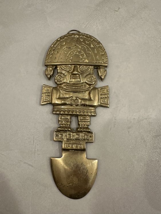 Messing Wanddeko Inka Figur Tumi Vintage (Neu (gemäss Beschreibung)) in ...
