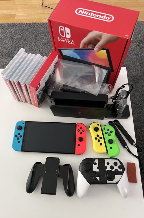 Nintendo Switch OLED 64 GB + 400GB, OVP, 11 Games, Zubehör | Kaufen auf ...