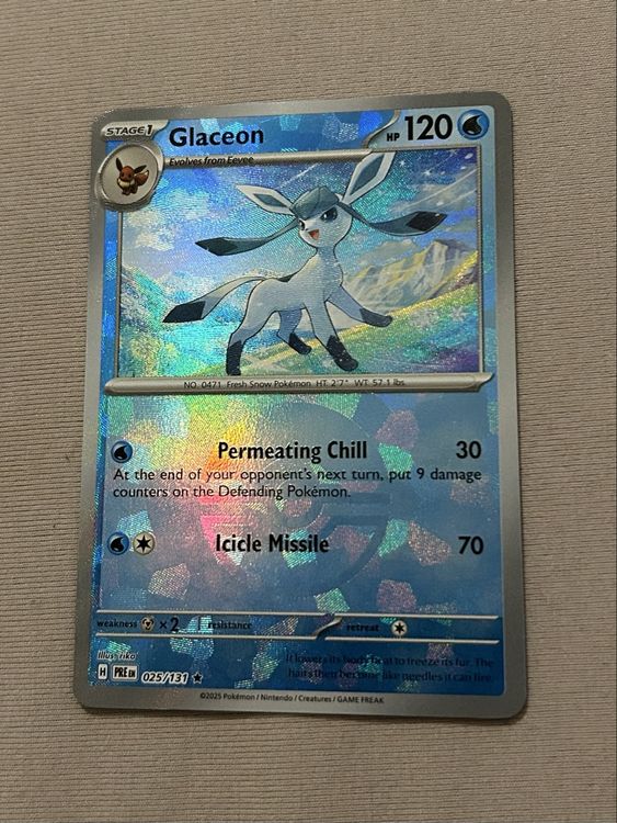 Glaceon Pokeball holo 025/131 Prismatic Evolutions SV8.5 (Neu (gemäss ...