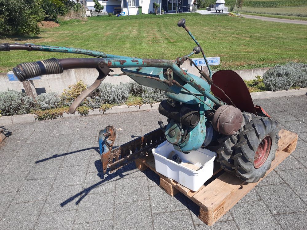 Jrus Jg. 1960 mit Hirt Motor Motormäher dop. Rad 4 Messer (Gebraucht ...