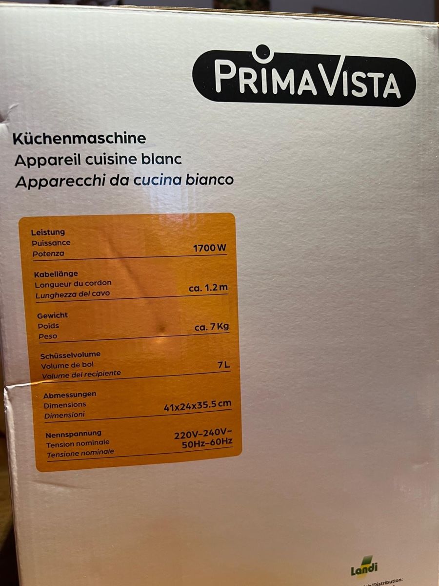 Küchenmaschine von Primavista muss bis 30.06.26 weg sein (Neuf avec ...