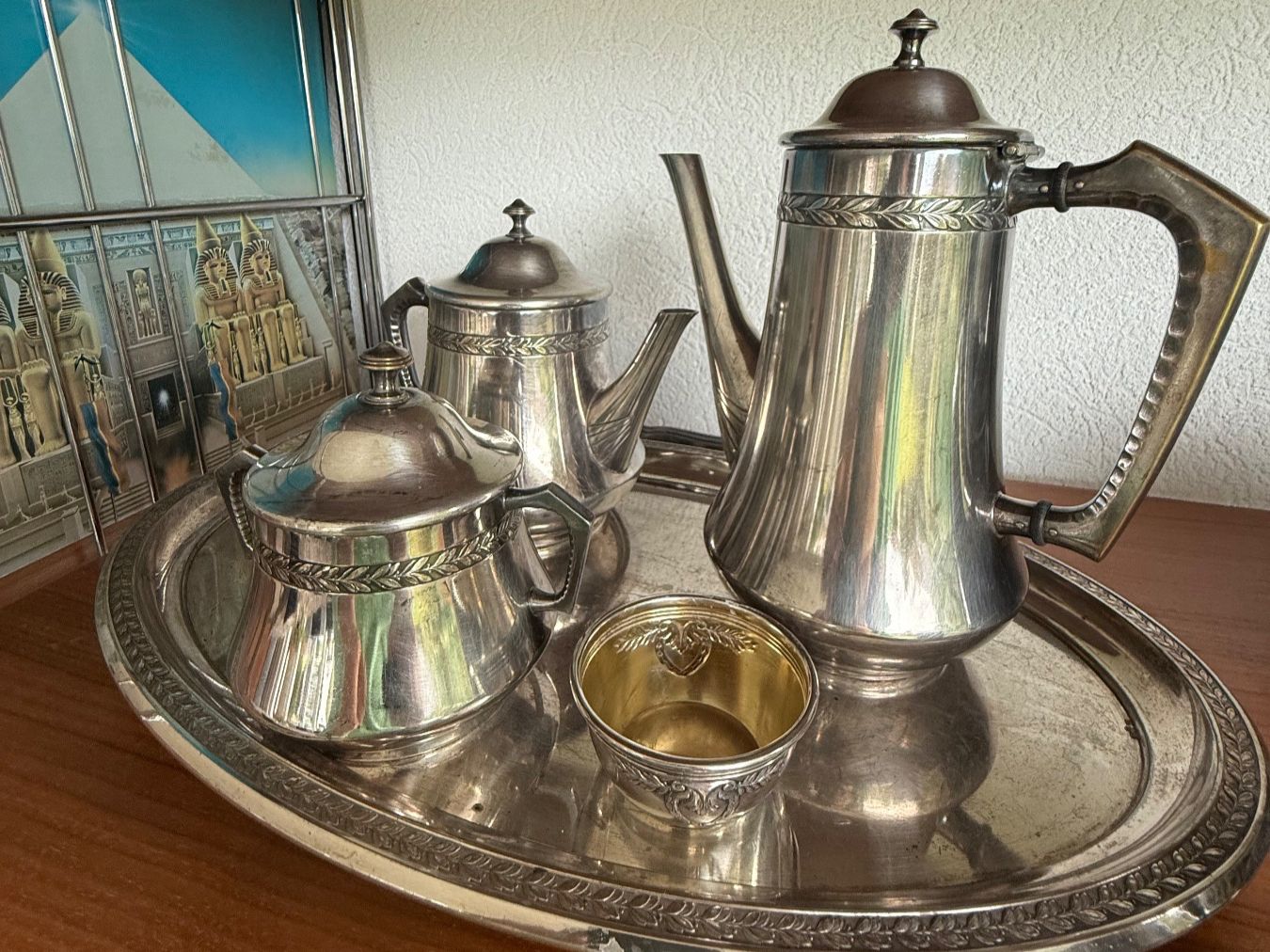 WMF Art Déco Kaffee-/Teeservice versilbert ca. 20er Jahre (Gebraucht ...