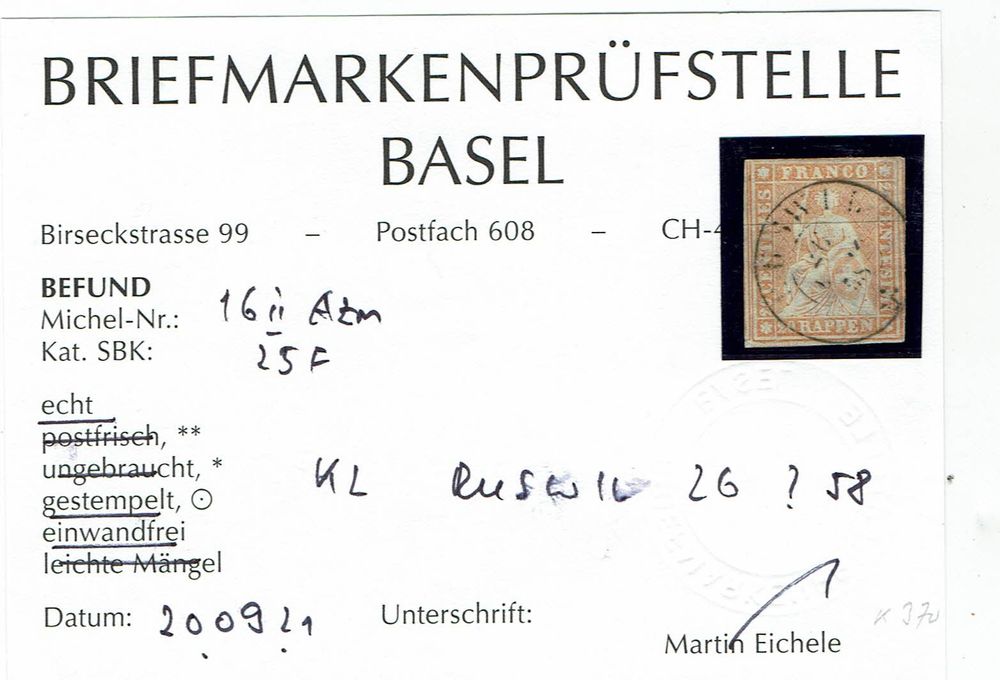 STRUBEL 20RP 25F/B1m ZWEIKREIS BEFUND (Gebraucht) in Rüschlikon für CHF 50 – mit Lieferung auf ...