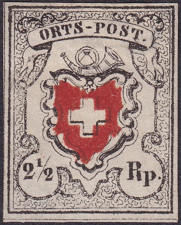 ORTS-POST 13I (T.28) ungebraucht + mit Befund, Kat: 5'000.-+ (Gebraucht ...