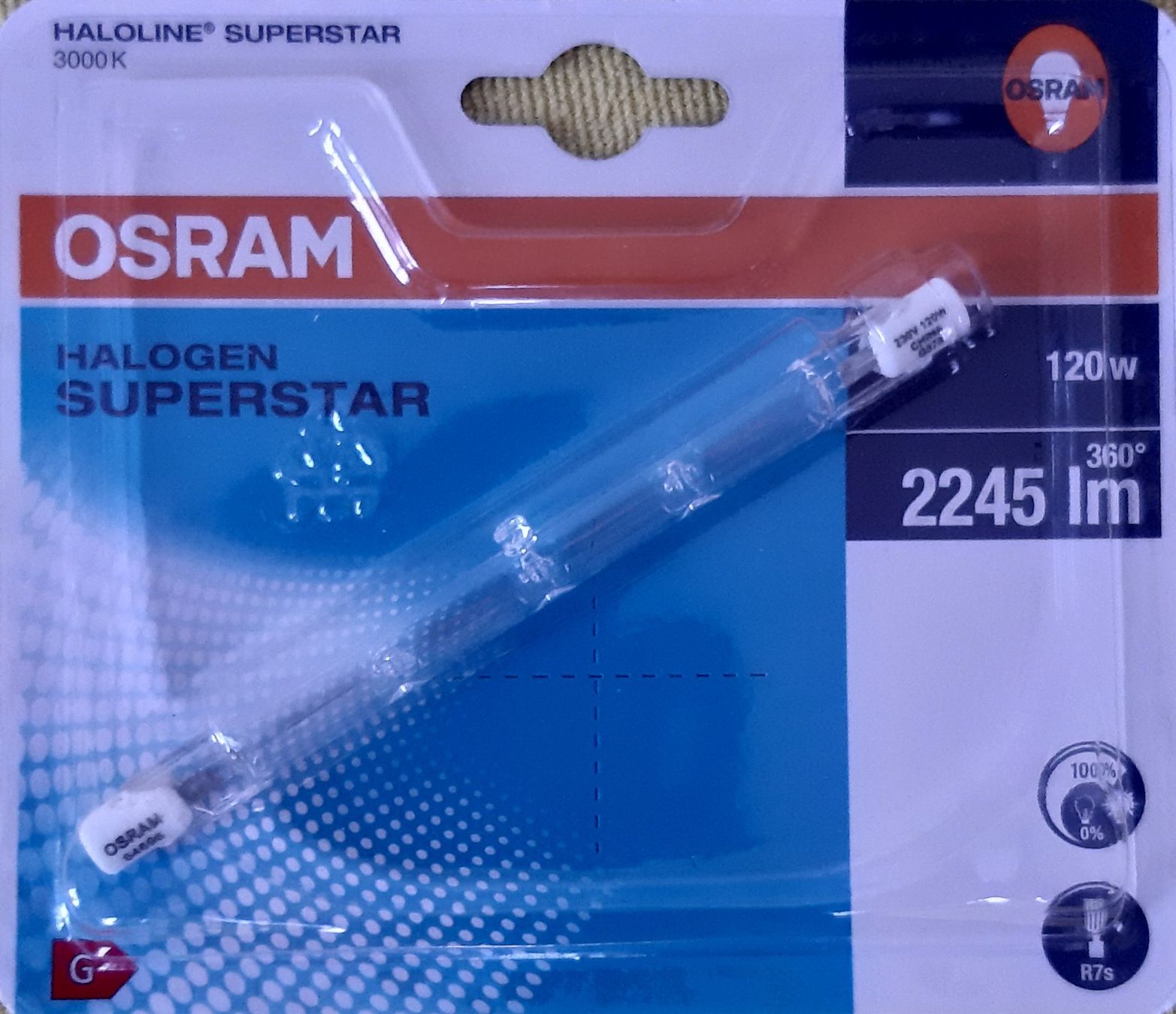 OSRAM Halogen Superstar, 120W, 2245 Im, R7s, Neu & OVP (Neu und ...