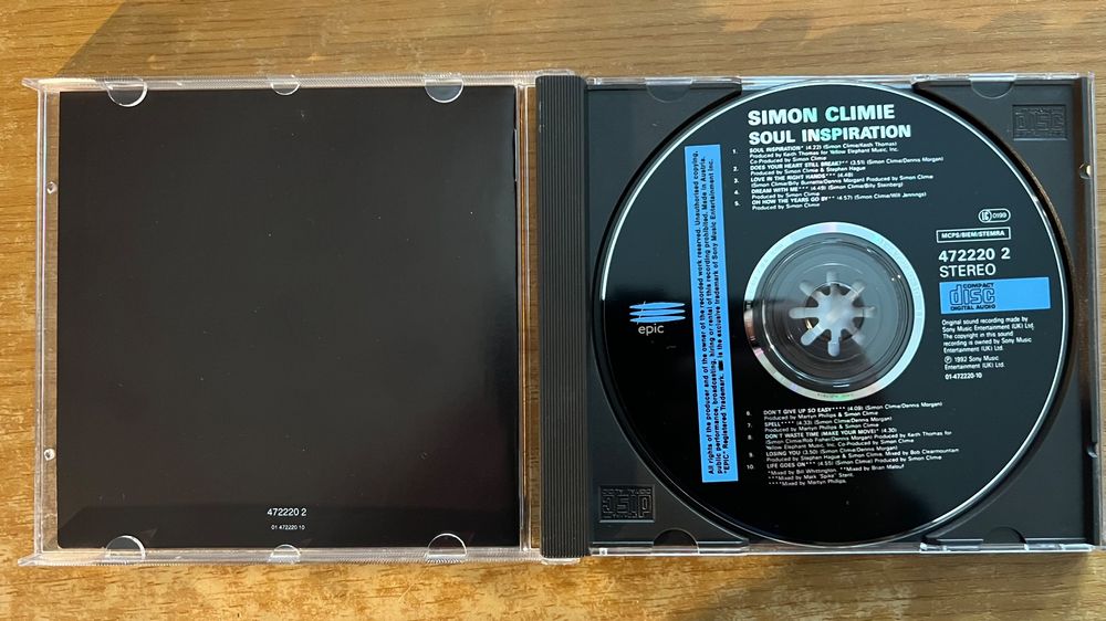 Simon Climie - Soul Inspiration / CD - 1. UK-Press. 1992 (Gebraucht) in ...