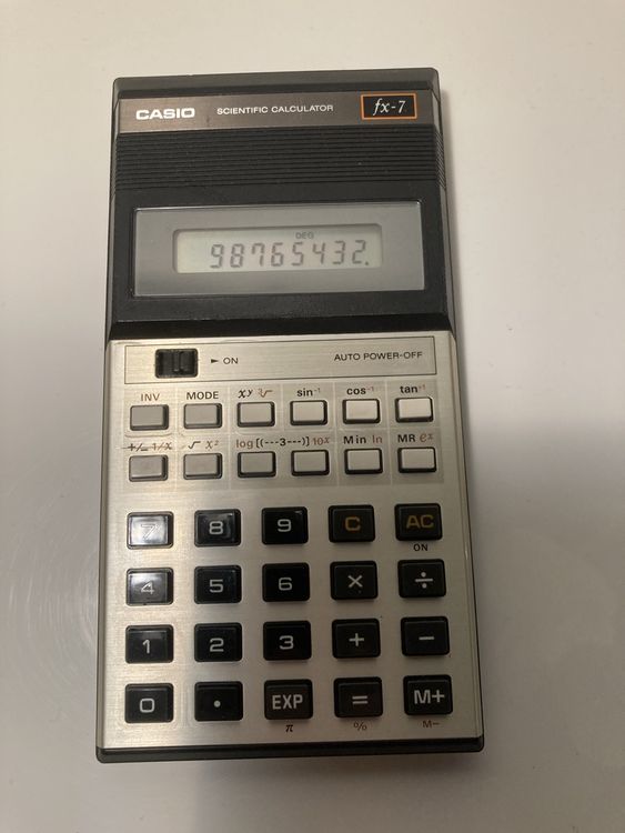 Casio Fx 7 Taschenrechner 80 iger Jahre Made in Japan (Gebraucht) in ...