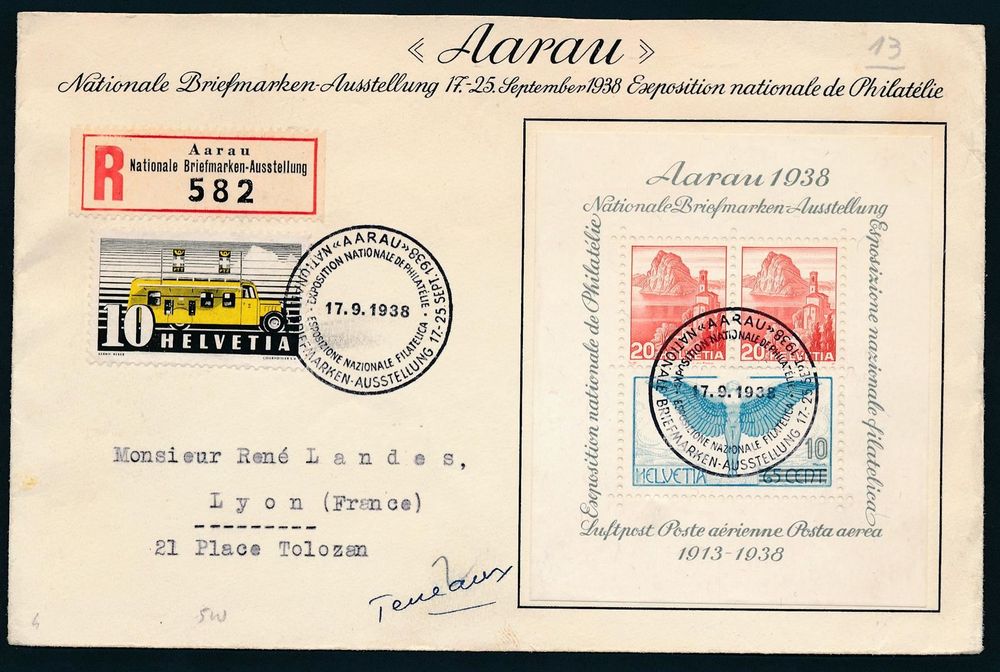 SBK; W11 Aarauer Block (FDC) (Gebraucht) in Bonau für CHF 12 – mit Lieferung auf Ricardo kaufen