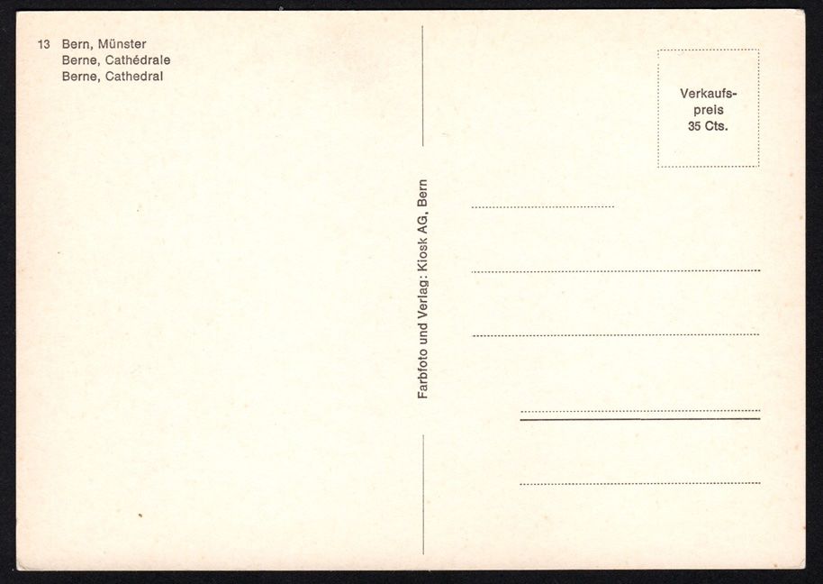 Vintage MK - CH Sehenswürdigkeiten - Berner Altstadt (Gebraucht) in Dottikon für CHF 4.5 – mit ...