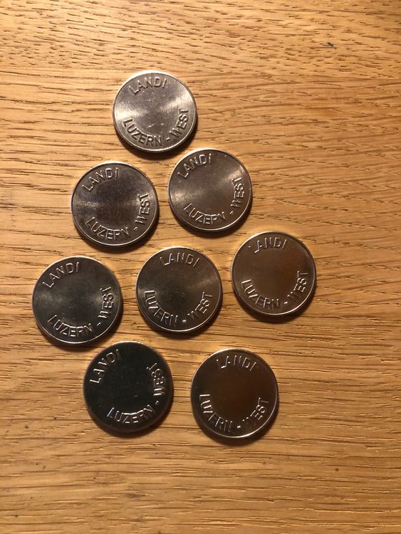 8 Landi Luzern West Wasch Jetons (Gebraucht) in Vilters für CHF 4 – mit Lieferung auf Ricardo kaufen