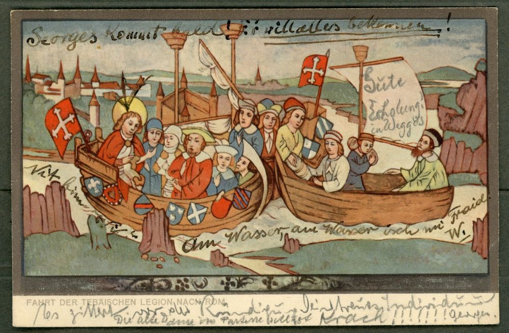 AK color Saanen BE Fresken Kirche, Bibel und Alkohol ≈ 1928 (Gebraucht) in Basel für CHF 2.5 ...