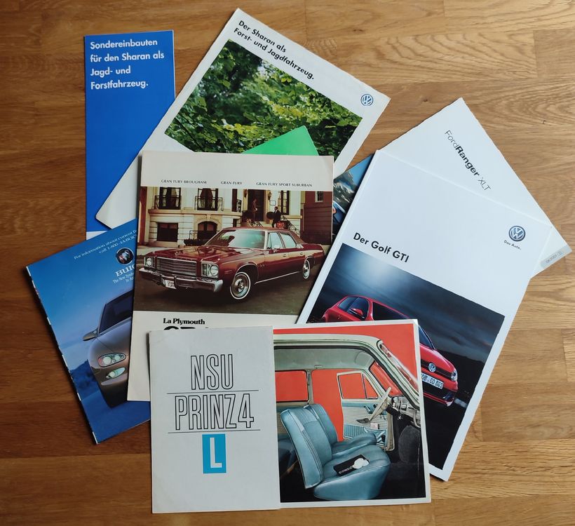 alte Autoprospekte Sammlung NSU Prinz, Brabus, Golf GTI ... (Gebraucht ...