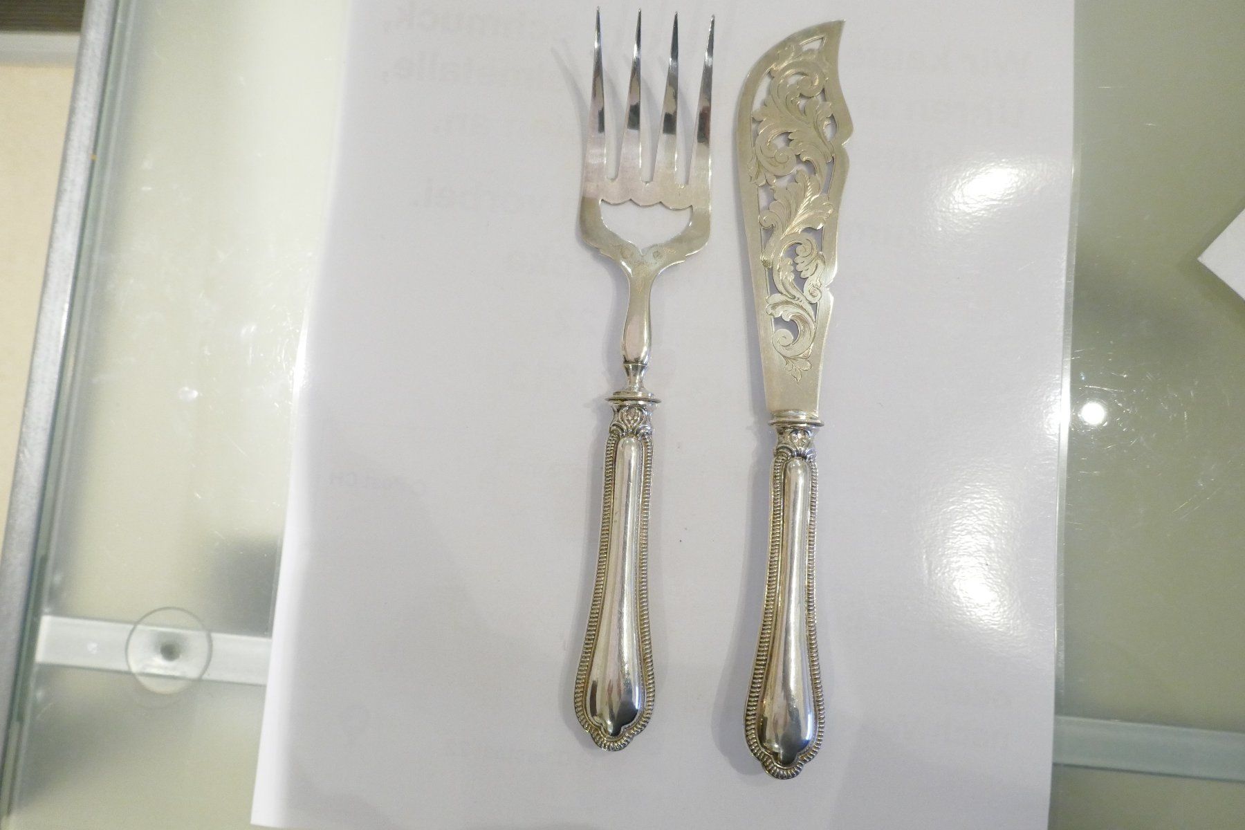 Schönes Silber Vorlege Besteck 28/30 cm 240 gr. (Gebraucht) in ...