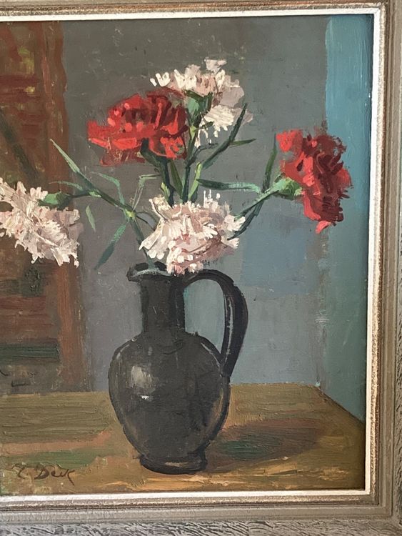 DECK Leo 1908-1997 Oelbild Nelken signiert | Kaufen auf Ricardo