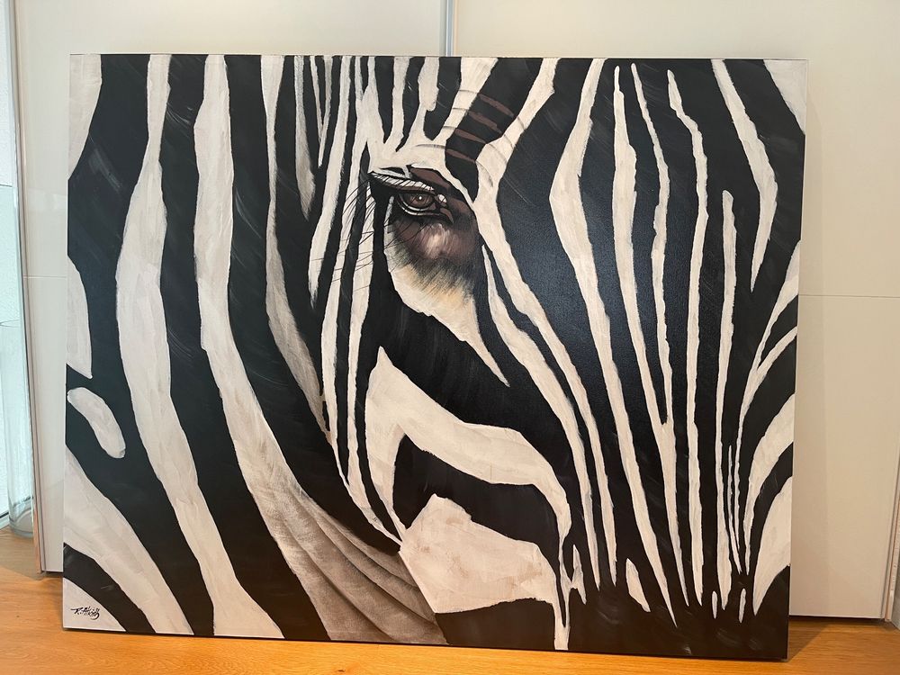 Tier-Bild Zebra (152 x 122 cm) | Kaufen auf Ricardo