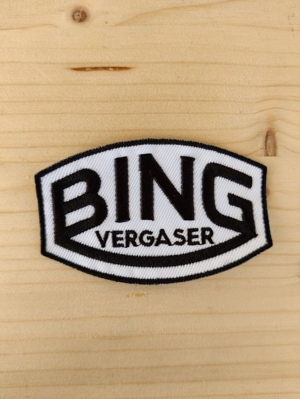 Aufnäher Badge Patch Mofa Töffli Sachs Puch BING VERGASER (Neu und ...